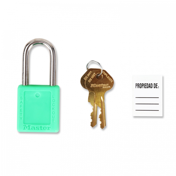 Compre su CANDADO MASTER LOCK VERDE PLASTIFICADO LLAVE DIFERENTE por ...