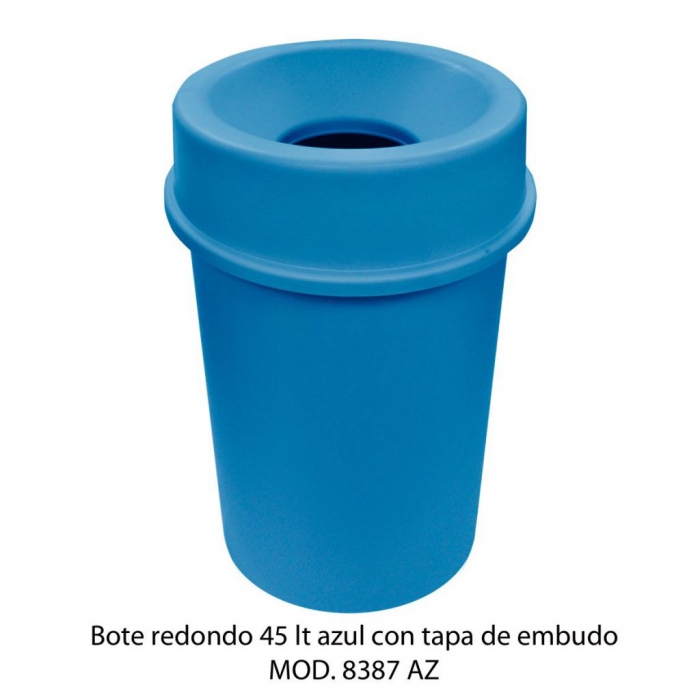 Compre su BOTE SABLON 8387AZ REDONDO 45L TAPA EMBUDO AZUL por MXN 843. ...