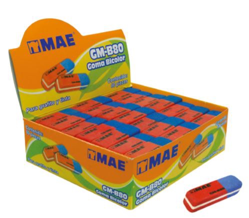 Compre su GOMA MAE GMB80 BICOLOR CAJA CON 80 PIEZAS por MXN 175.17 | Vallen